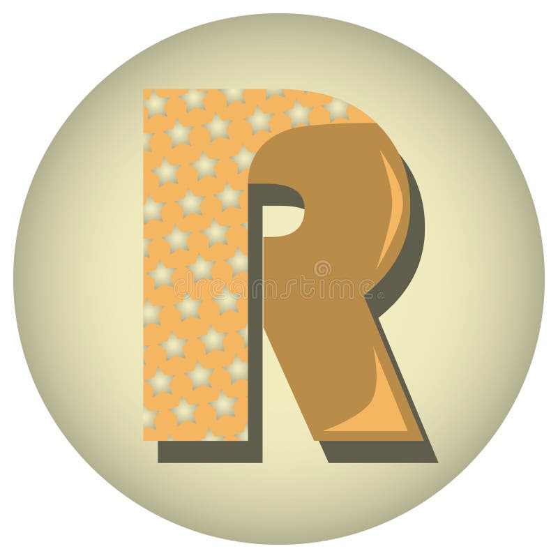 Letter R. Vector Illustration Decorative Design Stock Vector ...