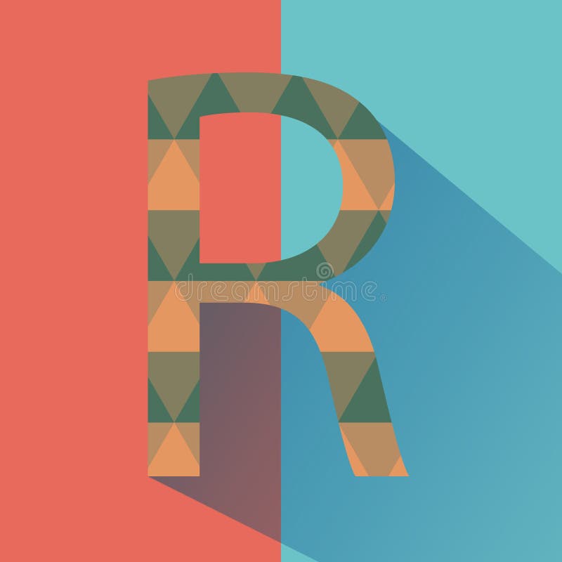 Letter R. Vector Illustration Decorative Design Stock Vector ...