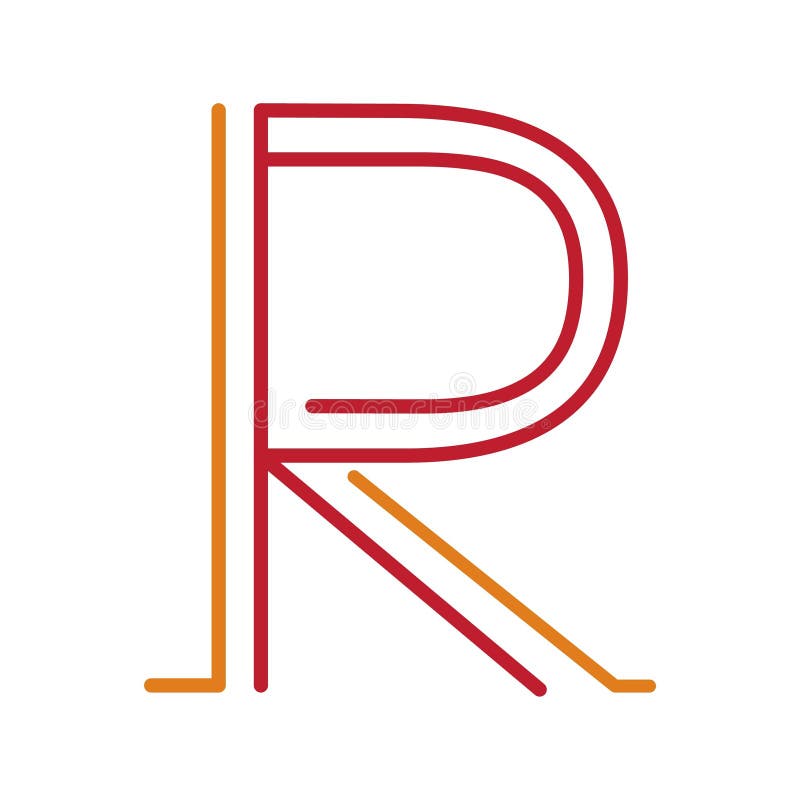 Letter R. Vector Illustration Decorative Design Stock Vector ...