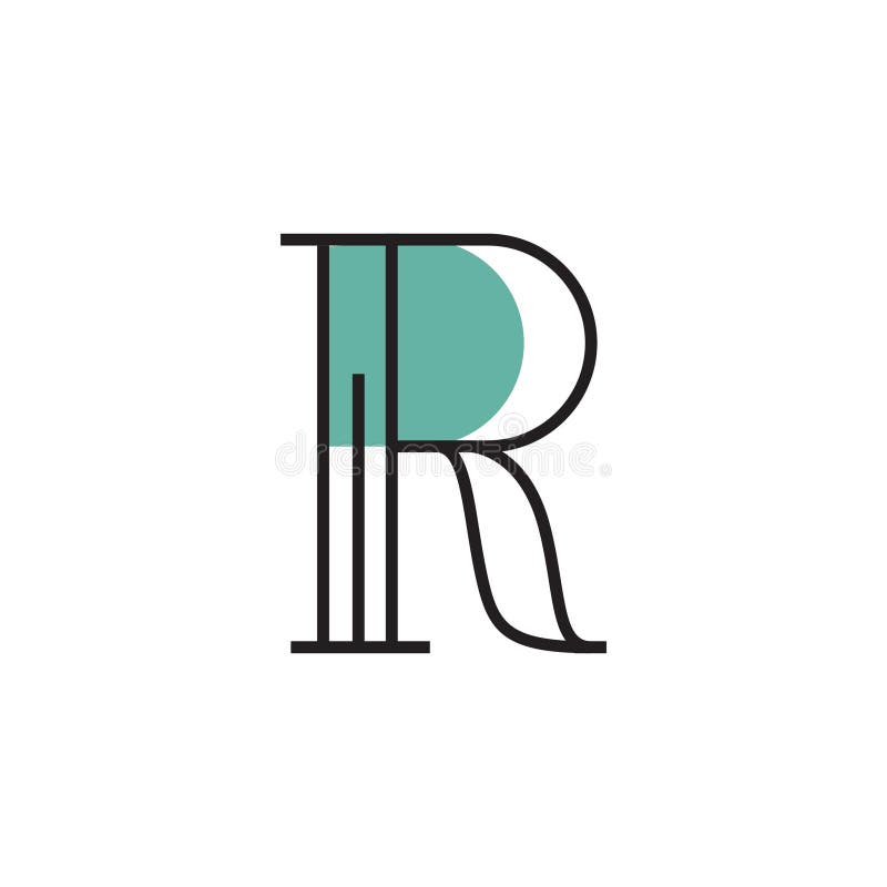 Letter R. Vector Illustration Decorative Design Stock Vector ...
