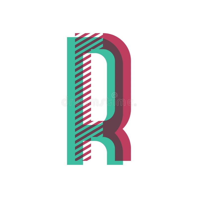 Letter R. Vector Illustration Decorative Design Stock Vector ...