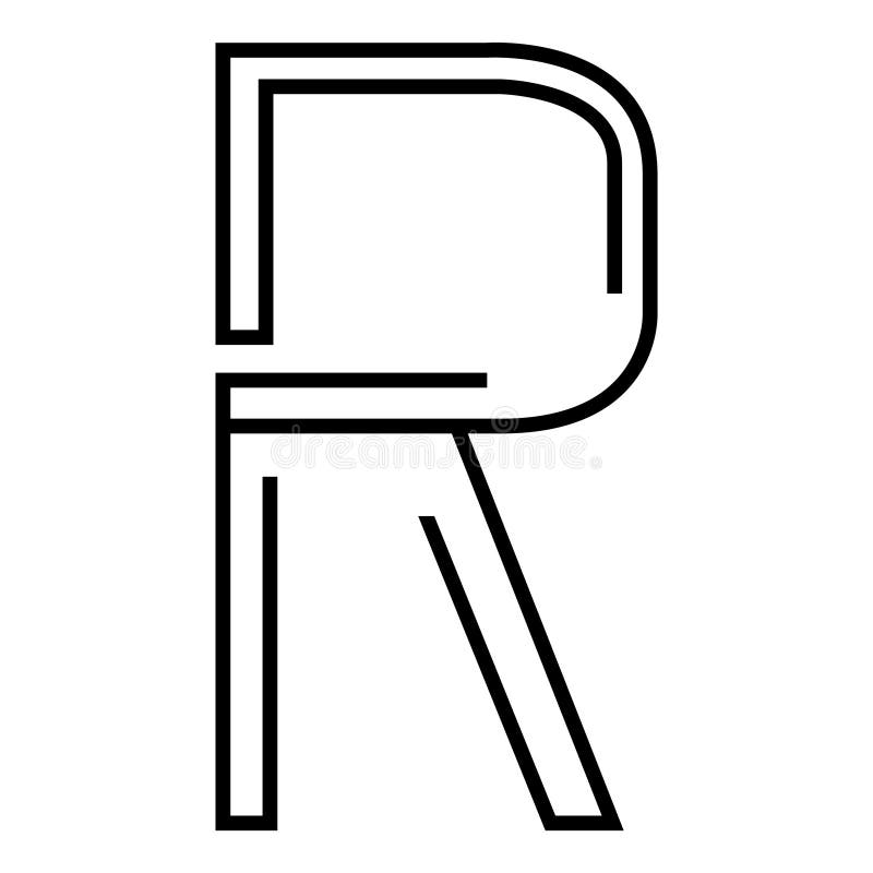 Letter R. Vector Illustration Decorative Design Stock Vector ...