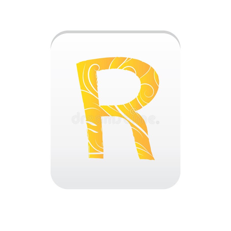 Letter R. Vector Illustration Decorative Design Stock Vector ...