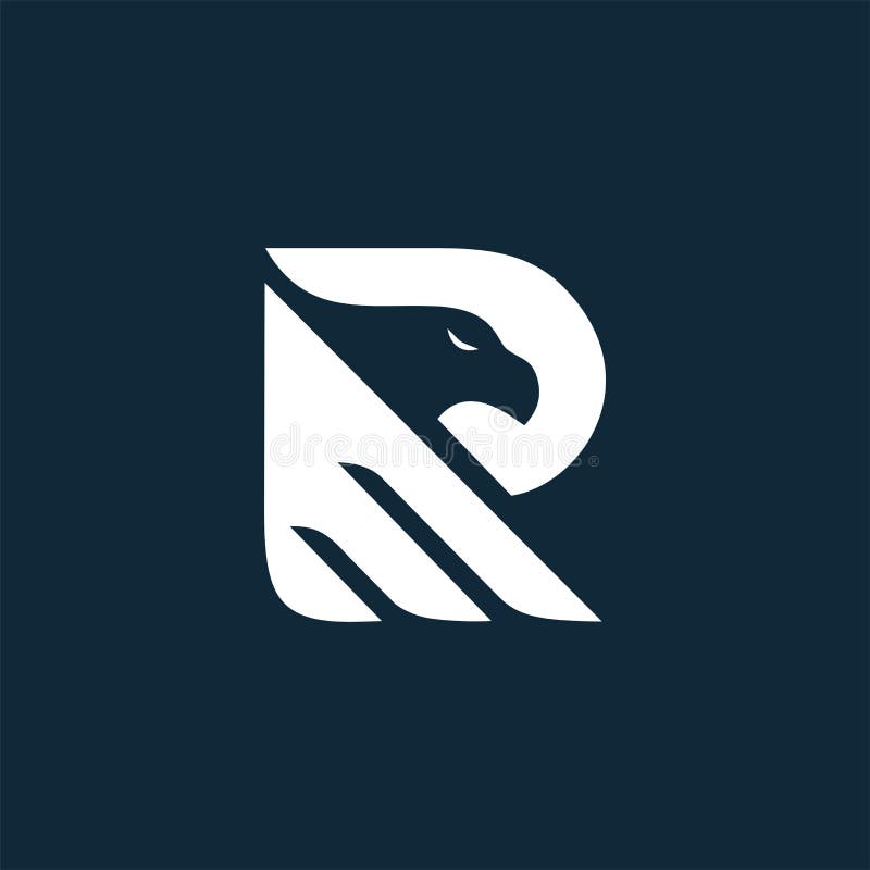 Letter R Which Form Eagle Logo Stock Vector - Illustration of flat ...