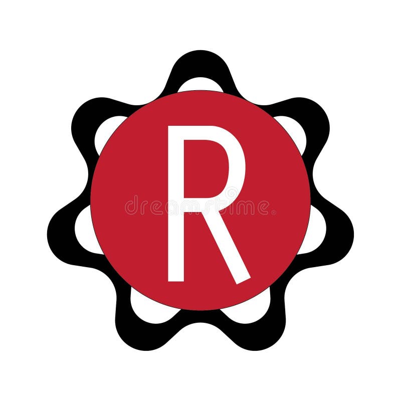 Letter R Black Flower Alphabet Stock Illustrations – 224 Letter R Black ...