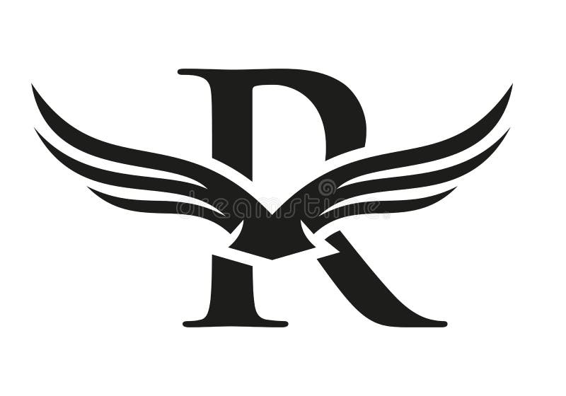 Letter R Wing Logo Design. Initial Flying Wing R Letter Logo. Letter R ...