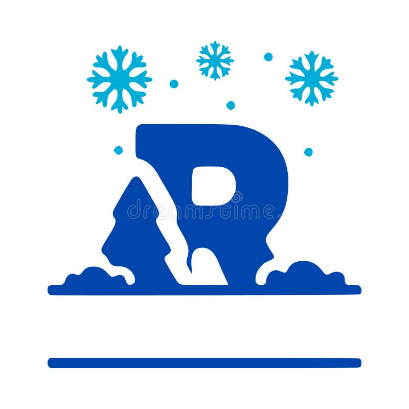 Letter R and Winter Composition Monogram Stock Vector - Illustration of ...