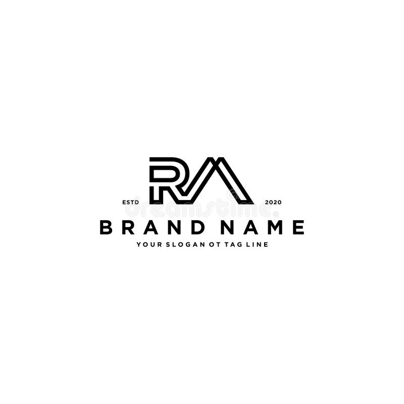 Letter RA Logo Design Vector Stock Vector - Illustration of creative ...