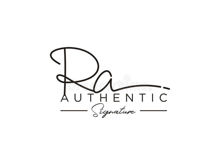 Letter RA Signature Logo Template Vector Stock Vector - Illustration of ...