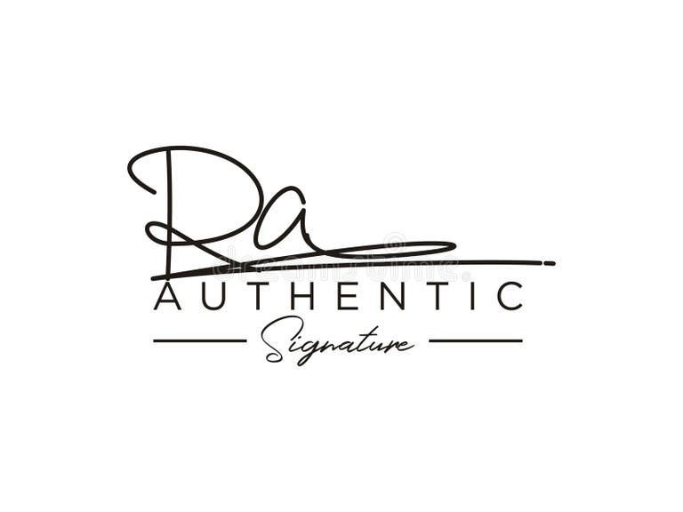 Letter RA Signature Logo Template Vector Stock Vector - Illustration of ...