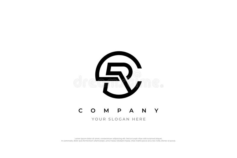 Letter RC or CR Monogram Logo Design Stock Vector - Illustration of ...