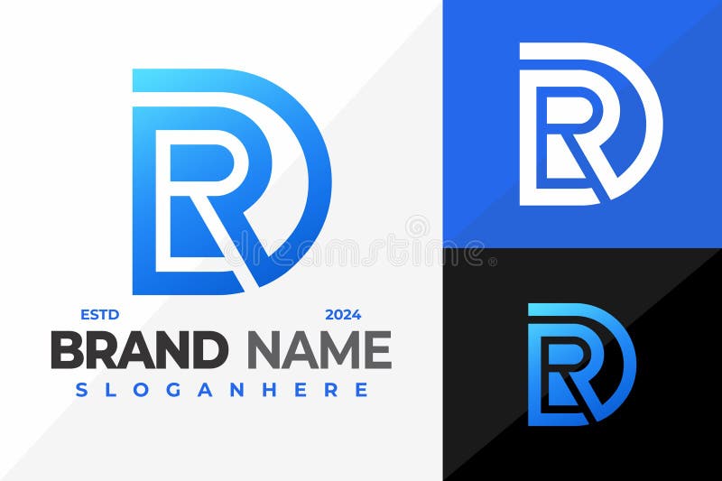 Letter Rd or Dr Monogram Logo Design Vector Symbol Icon Illustration ...