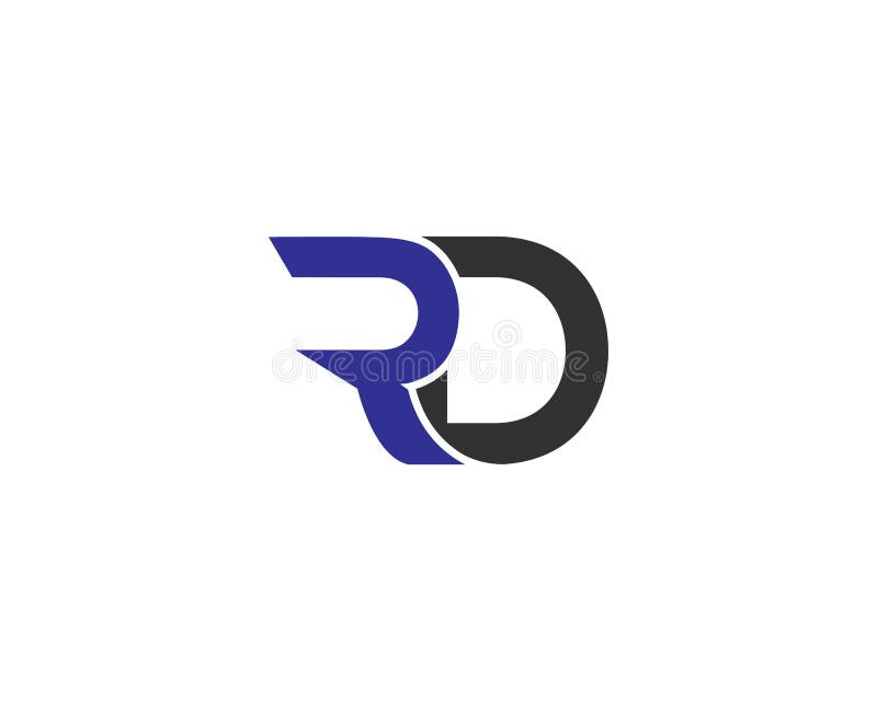 Letter RD Logo Design Icon Creative Vector Symbol Stock Vector ...