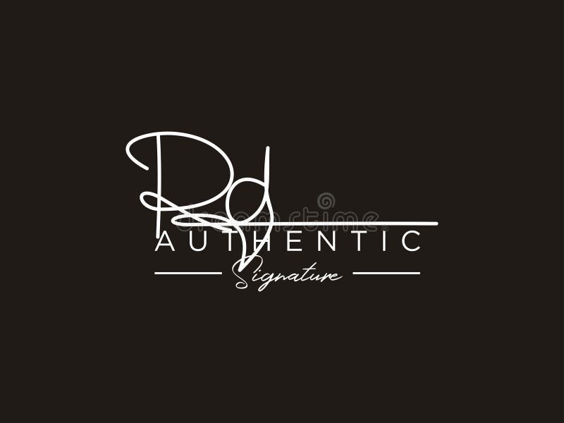 Letter RD Signature Logo Template Vector Stock Vector - Illustration of ...
