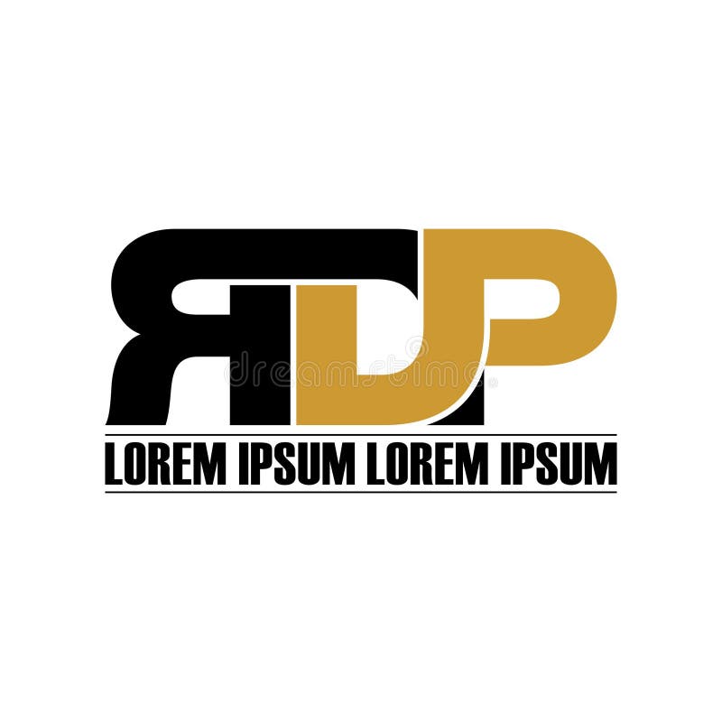 Letter RDP Simple Monogram Logo Icon Design. Stock Vector ...