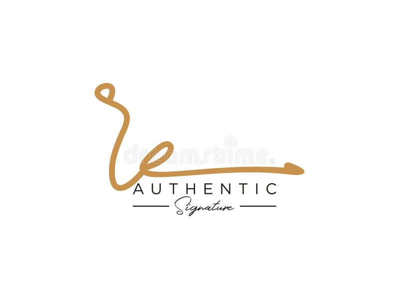 Letter RE Signature Logo Template Vector Stock Vector - Illustration of ...