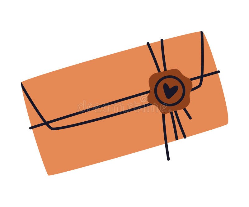 Letter Receive and Send with Wax Sealed Envelope Vector Illustration ...
