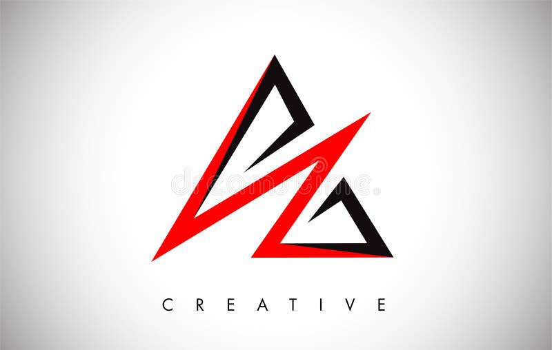 A Letter Red and Black Design Logo. Letter a Icon Logo with Modern ...