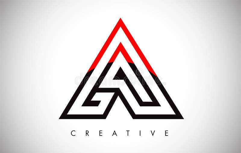 A Letter Red and Black Design Logo. Letter a Icon Logo with Modern ...