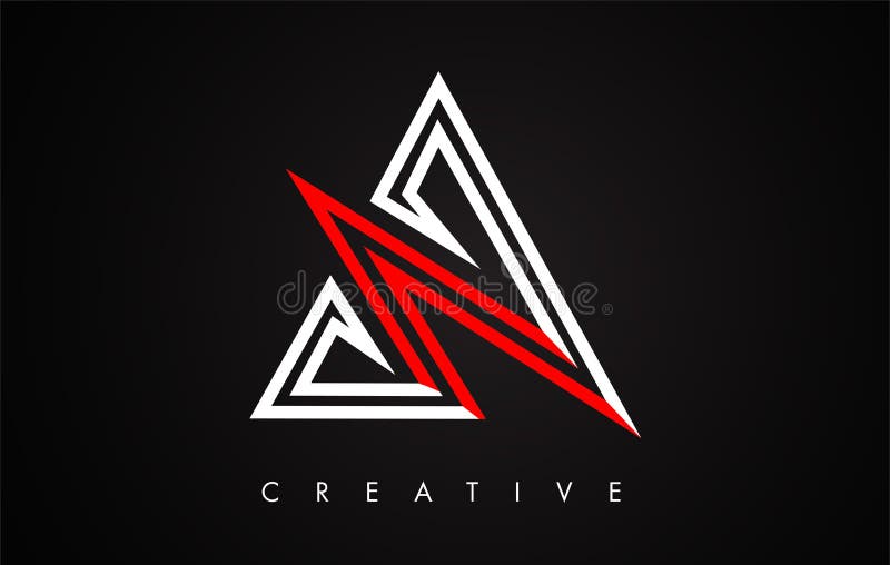 A Letter Red and Black Design Logo. Letter a Icon Logo with Modern ...