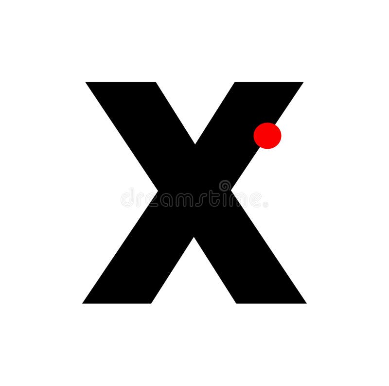 Letter X with a Red Dot. X Company Monogram Stock Vector - Illustration ...