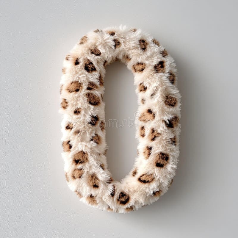 Letter Representation of Exclamation Mark Featuring Leopard Fur on a ...