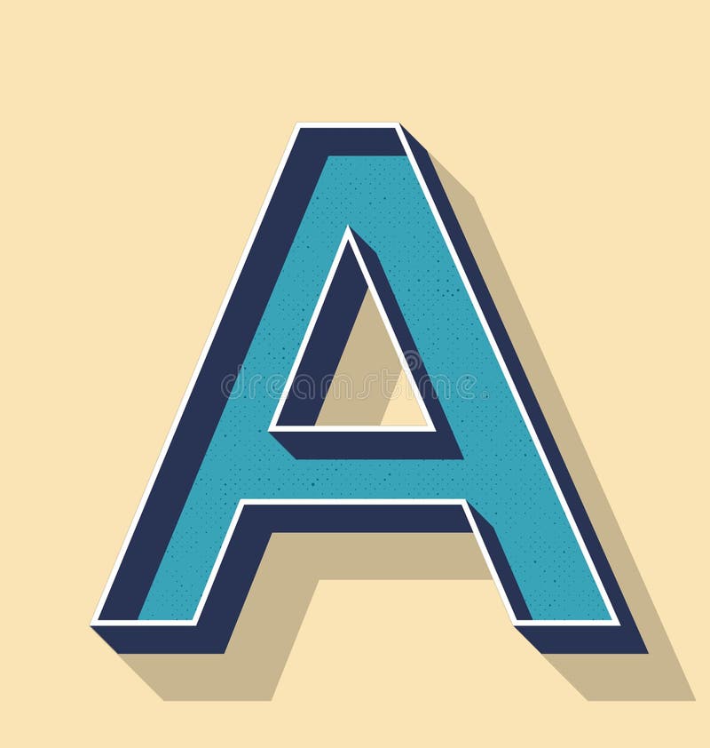 Letter a Retro Vector Text Style, Fonts Concept Stock Vector ...