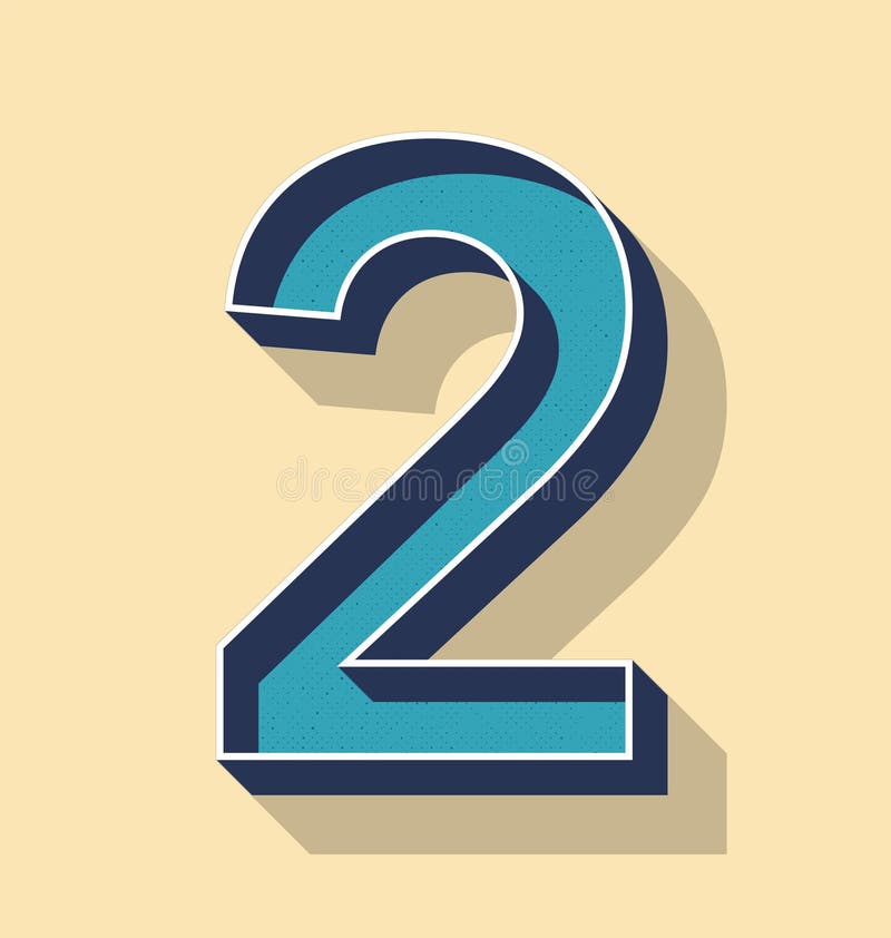 Letter 2 Retro Vector Text Style, Fonts Concept Stock Vector ...