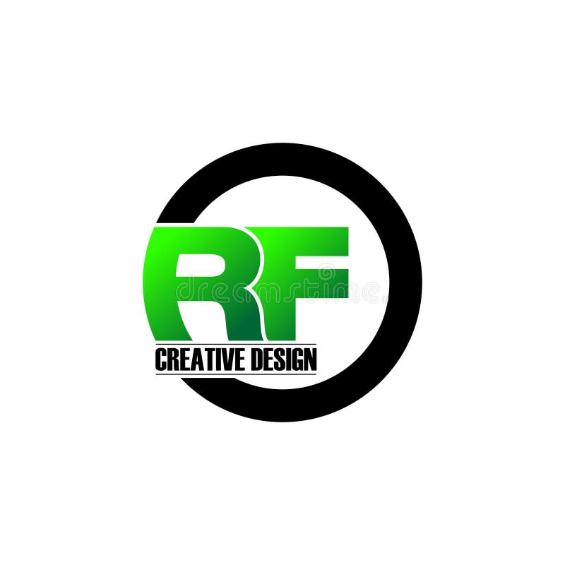 Letter RF Circle Monogram Logo Icon Design Vector. Stock Vector ...