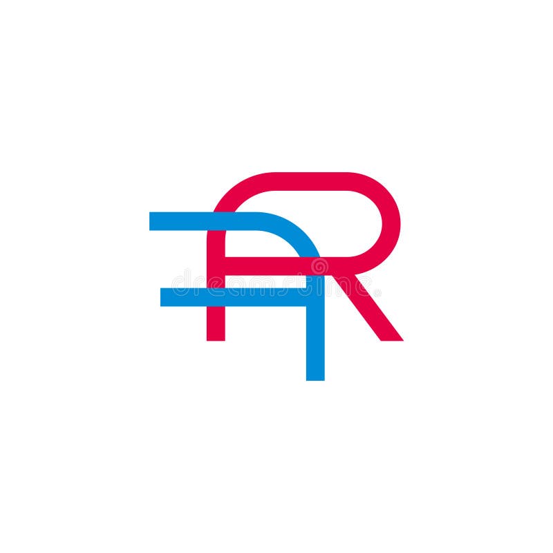 Letter Rf Linked Colorful Design Symbol Logo Vector Stock Vector ...