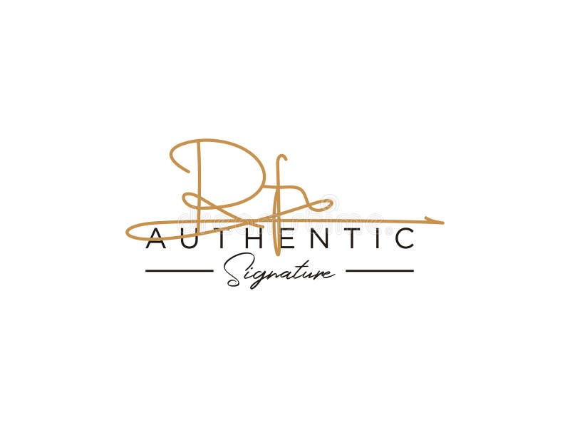 Letter RF Signature Logo Template Vector Stock Vector - Illustration of ...