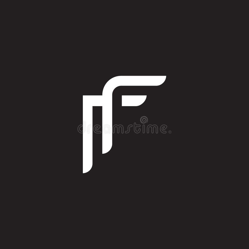 Letter Rf Stripes Line Logo Vector Stock Vector - Illustration of ...