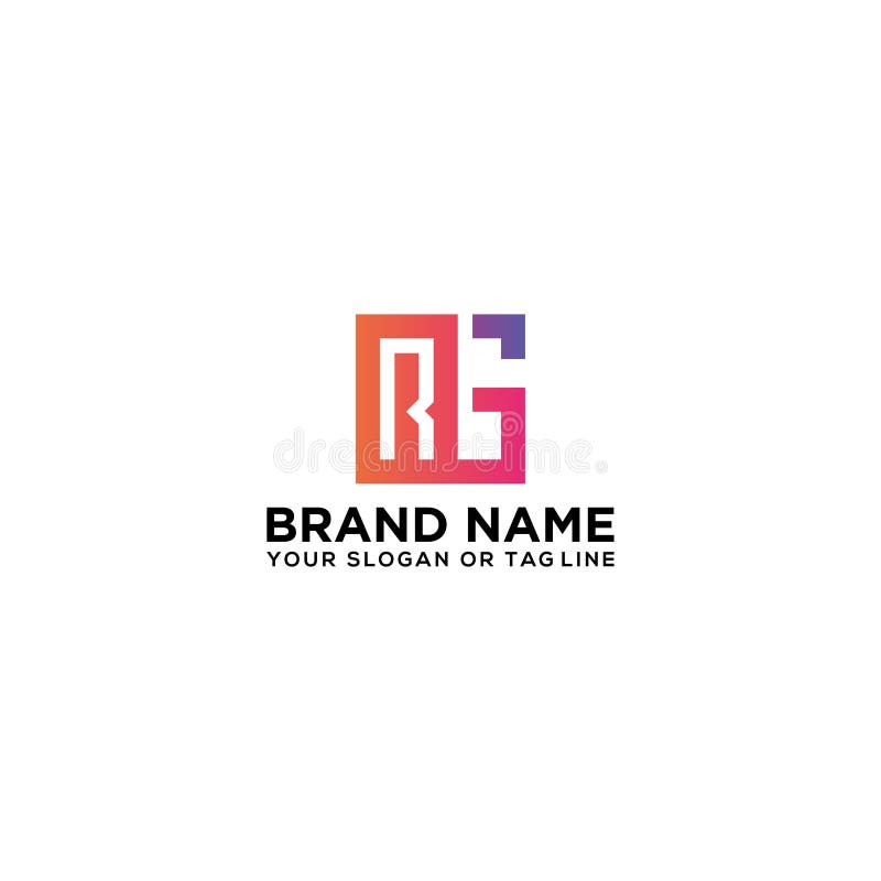Letter RG Logo Design Vector Stock Vector - Illustration of font ...