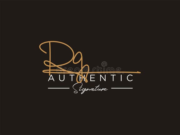 Letter RG Signature Logo Template Vector Stock Vector - Illustration of ...