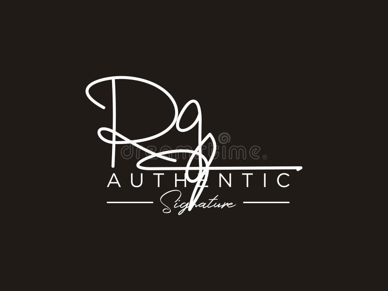 Letter RG Signature Logo Template Vector Stock Vector - Illustration of ...