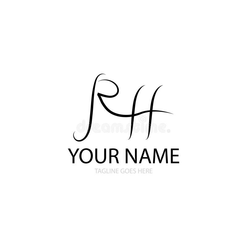 Letter RH icon logo vector stock illustration. Illustration of abstract ...