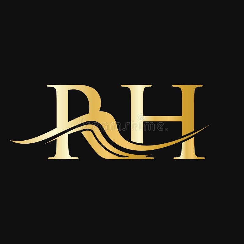Letter RH Logo Design. Initial RH Logotype Template for Business and ...