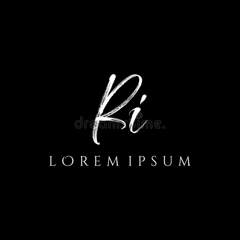 Letter RI Simple Monogram Logo Icon Design. Stock Vector - Illustration ...