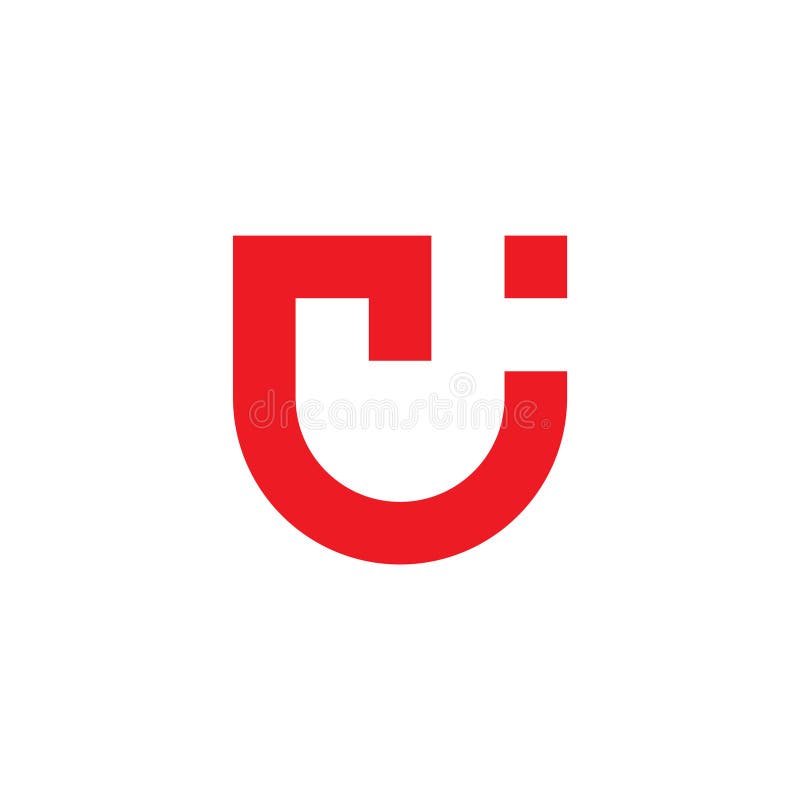 Letter Ri Simple Red Happy Smile Logo Vector Stock Vector ...