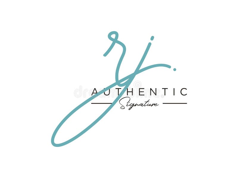 Letter RJ Signature Logo Template Vector Stock Vector - Illustration of ...