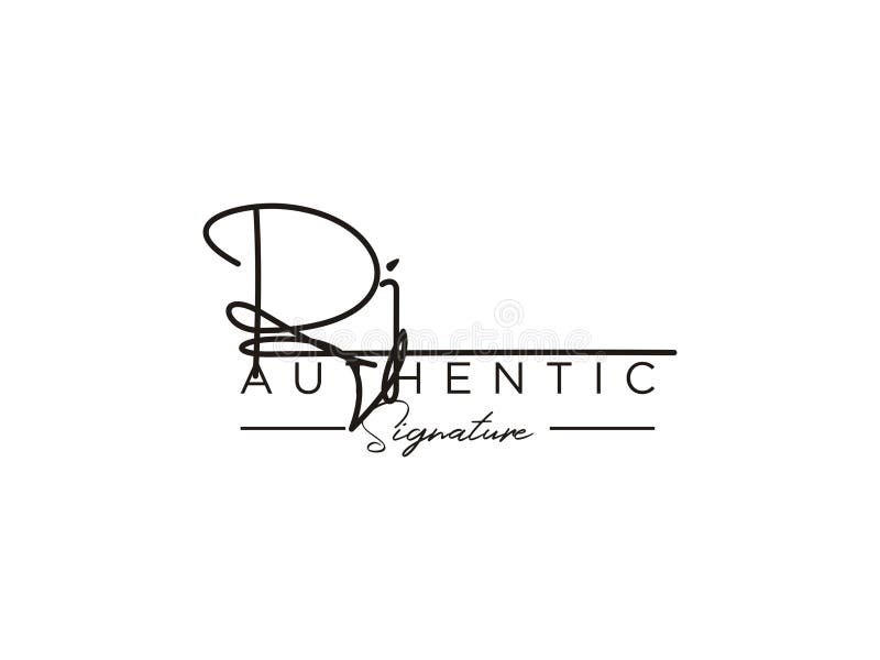 Letter RJ Signature Logo Template Vector Stock Vector - Illustration of ...