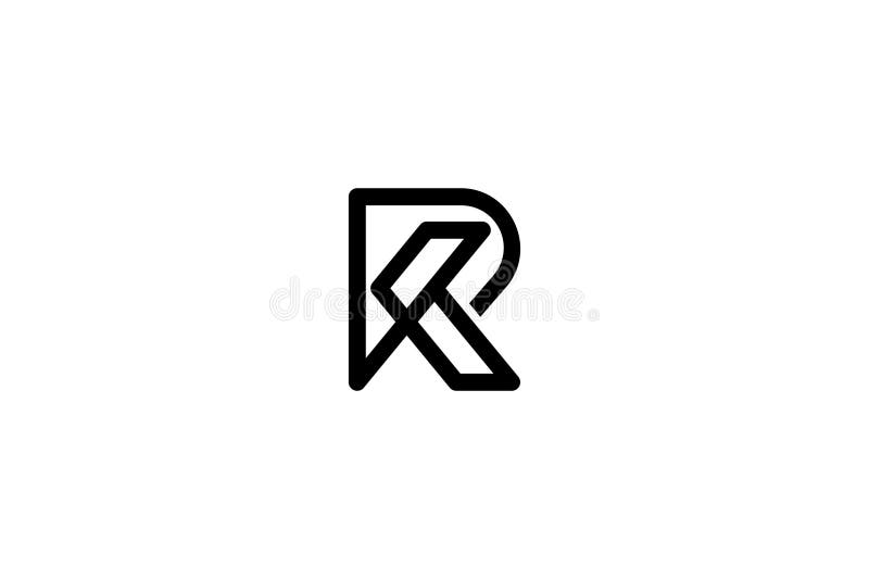 Letter RK or KR Logo Design Stock Illustration - Illustration of ...