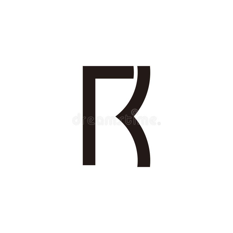 Letter Rk Simple Line Geometric Logo Vector Stock Vector - Illustration ...