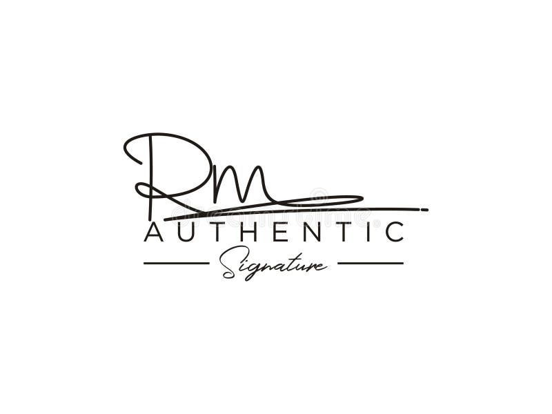 Letter RM Signature Logo Template Vector Stock Vector - Illustration of ...