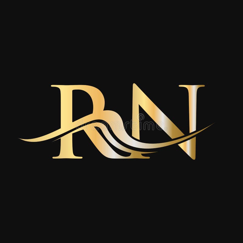 Letter RN Logo Design. Initial RN Logotype Template for Business and ...