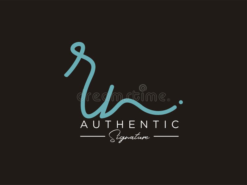 Letter RN Signature Logo Template Vector Stock Vector - Illustration of ...