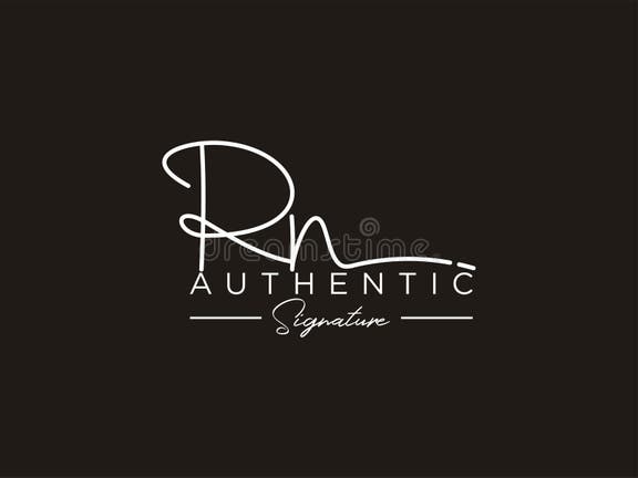 Letter RN Signature Logo Template Vector Stock Vector - Illustration of ...
