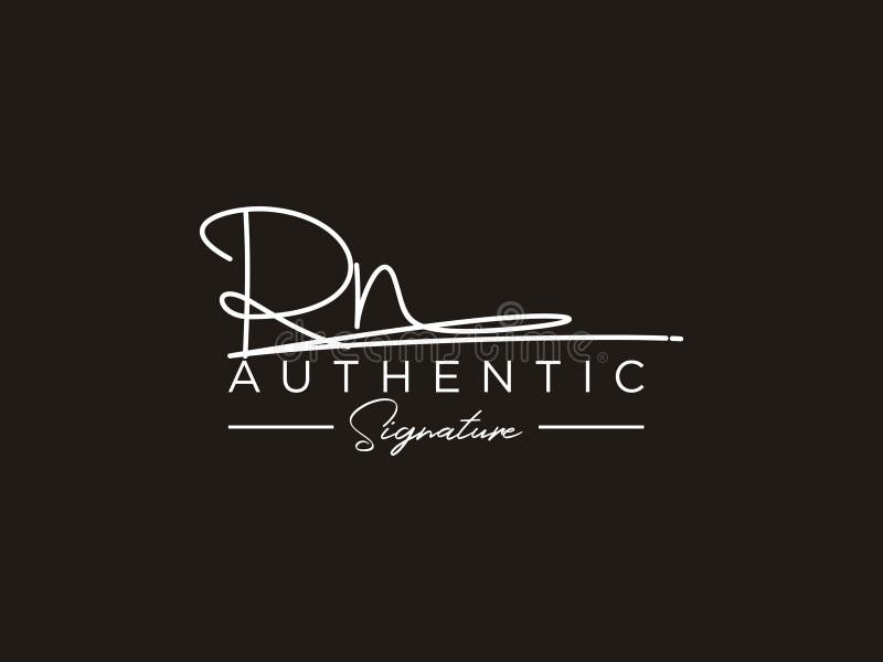 Letter RN Signature Logo Template Vector Stock Vector - Illustration of ...