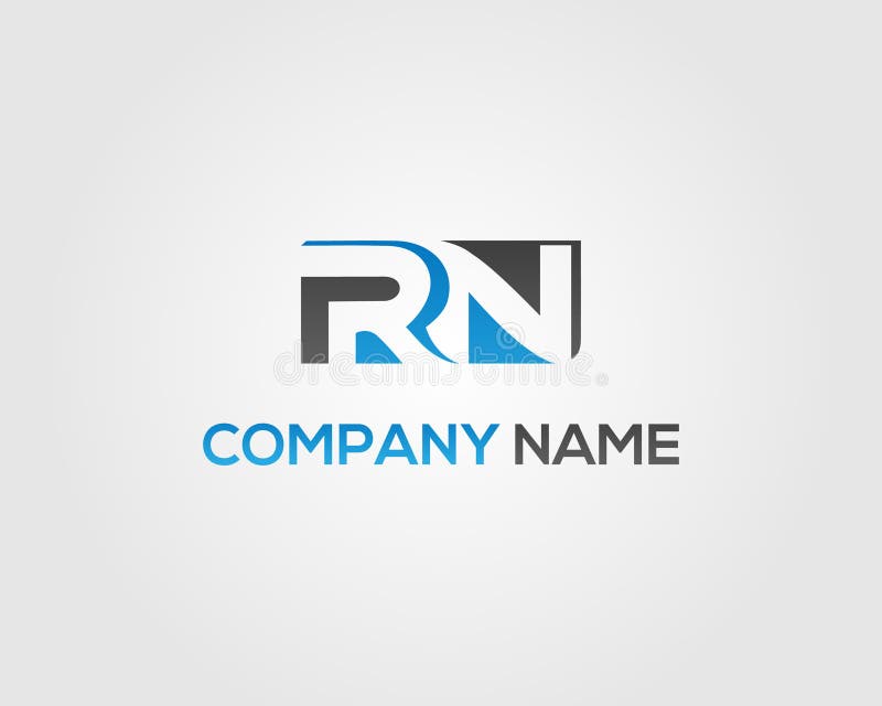 Letter RN Simple Logo Icon Concept Design Stock Vector - Illustration ...