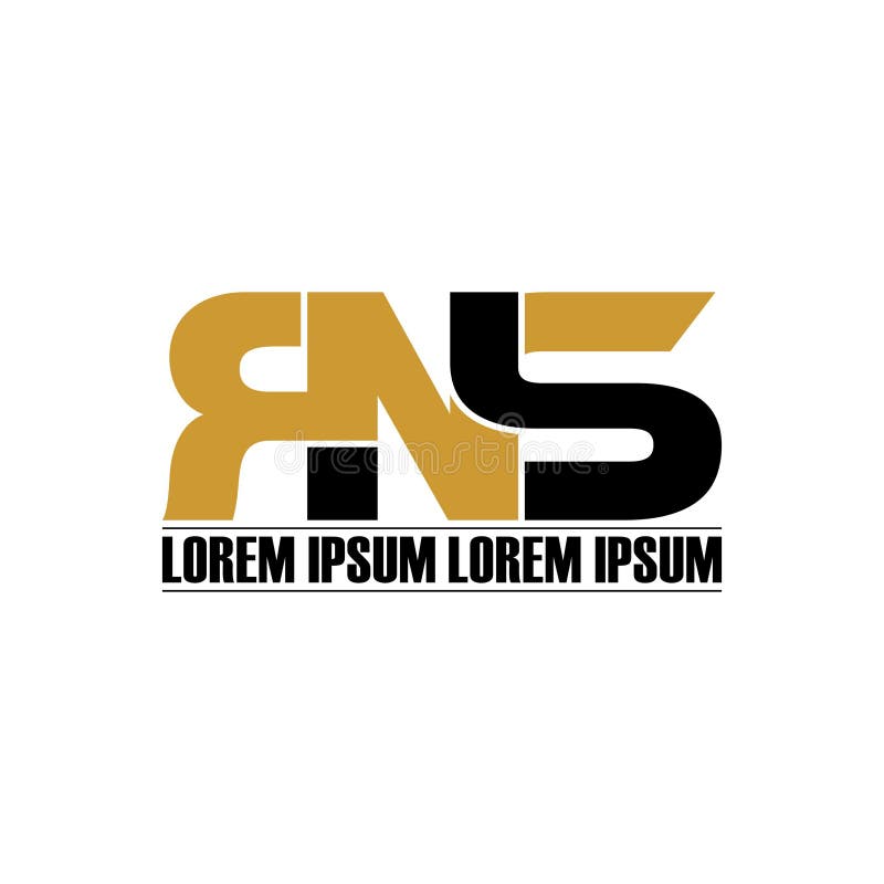 Letter RNS Simple Monogram Logo Icon Design. Stock Vector ...